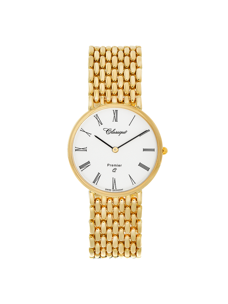 andre 14ct gold 33mm swiss quartz watch – Classique Watch Company