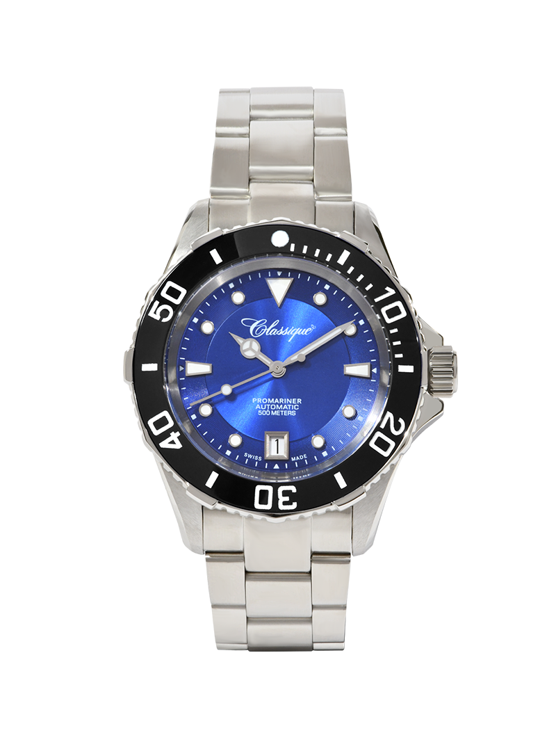 pro-mariner stainless steel 40mm automatic watch – Classique Watch Company